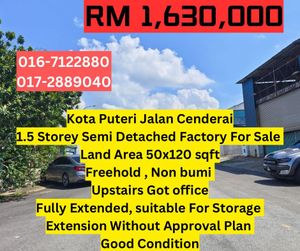 Taman Perindustrian Kota Puteri Jalan Cenderai Xx 1.5 Storey Fully ...