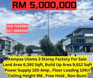 Kempas Utama Industrial Park 3 Storey Semi Detached Factory For Sale ...