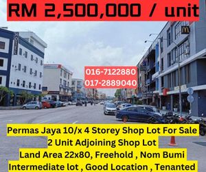 Permas Jaya Jalan Permas 10/5 4 Storey Shop Lot For Sale Johor Bahru ...