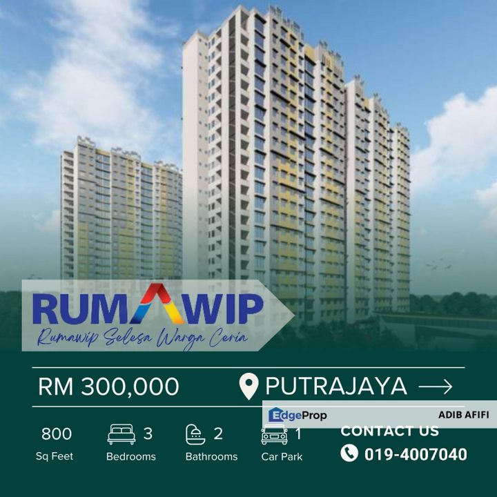 RUMAWIP PUTRAJAYA for Sale @RM300,000 By ADIB AFIFI | EdgeProp.my