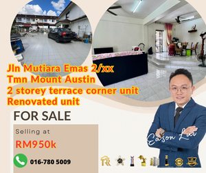 For sales/ Jln Mutiara Emas 2/xx,Tmn Mount Austin/ 2-Storey Corner with ...