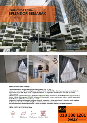 Platinum Splendor Residence for Rental @RM1,700 By DALILA RADZI ...