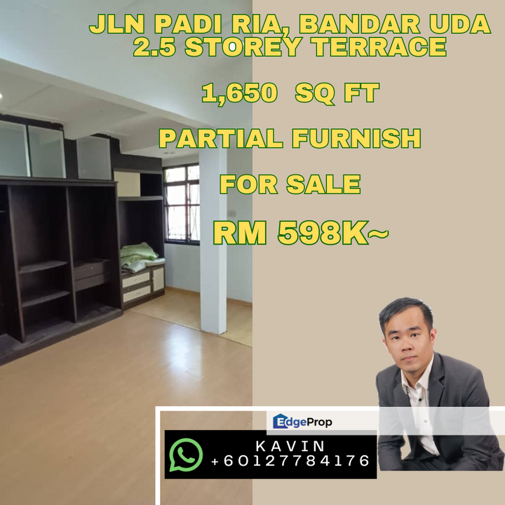 Bandar Uda Jln Padi Ria 2.5 Storey Terrace Partial Furnish For Sale for ...