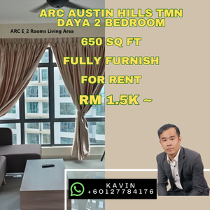 Arc Austin Hills 2 Bedroom Fully Furnish For Rent for Rental @RM1,500 ...