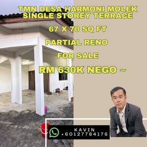 Tmn Molek Desa Harmoni Single Storey terrace Corner Partial Furnish For ...