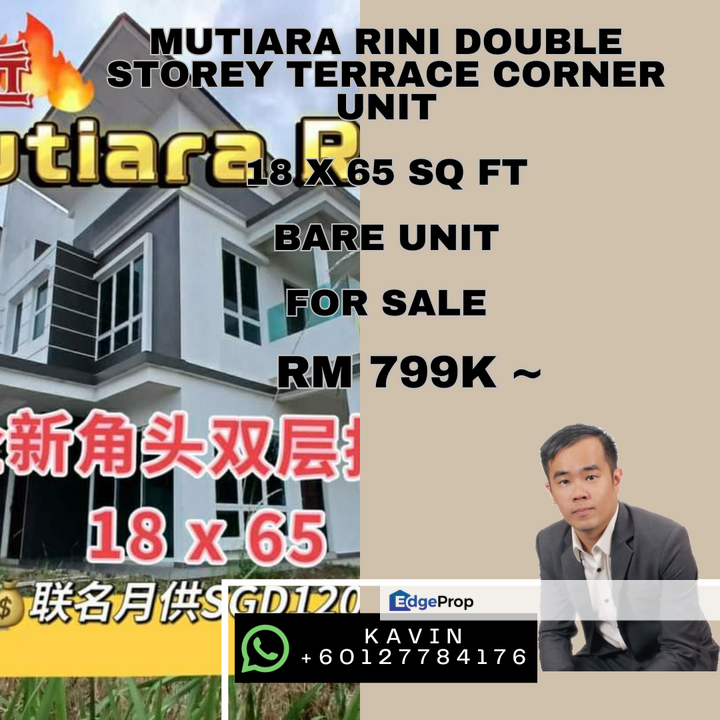 Mutiara Rini Skudai Jln Mutiara Jaya Double Storey Terrace Corner Bare ...