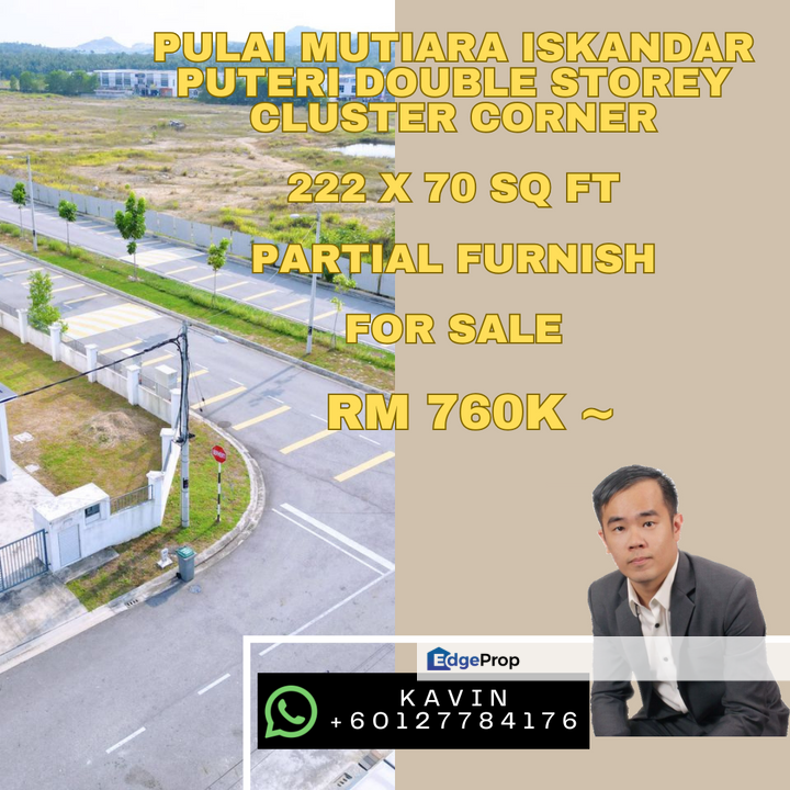 Iskandar Puteri Pulai Mutiara double Storey Cluster Corner Partial ...
