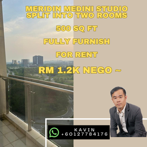 Meridin Medini Studio Split into 2 rooms Fully Furnish For Rent for ...