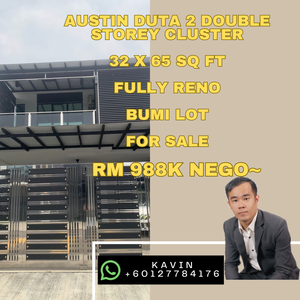 Austin duta 2 Double Storey Cluster Fully Reno Bumi Lot For Sale for ...
