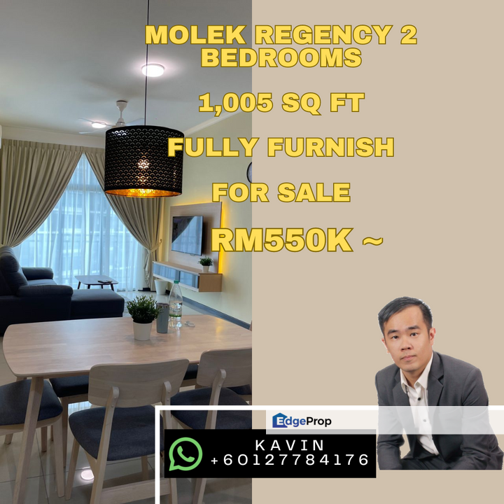 Molek Regency 2 Bedrooms Fully Furnish For Sale for Sale @RM550,000 By TAN KAVIN | EdgeProp.my