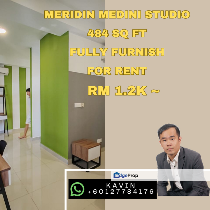 Iskandar Puteri Meridin Medini Studio Fully Furnish For Rent for Rental ...