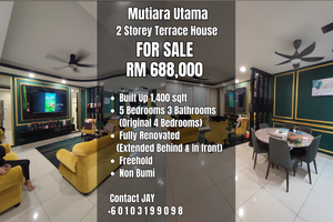 Mutiara Rini @ Taman Mutiara Utama 2 Storey For Sale!! for Sale @RM688 ...