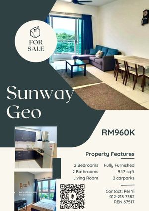 Sunway Geo Residence two bedroom unit for SALE | well developed Sunway ...