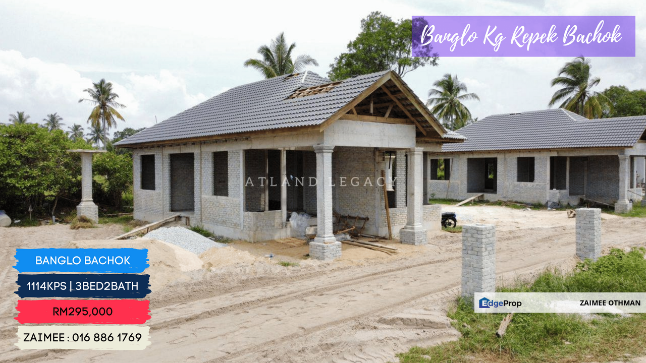BANGLO KG REPEK BERDEKATAN PANTAI MELAWI BACHOK SEDANG DIBINA UNTUK ...