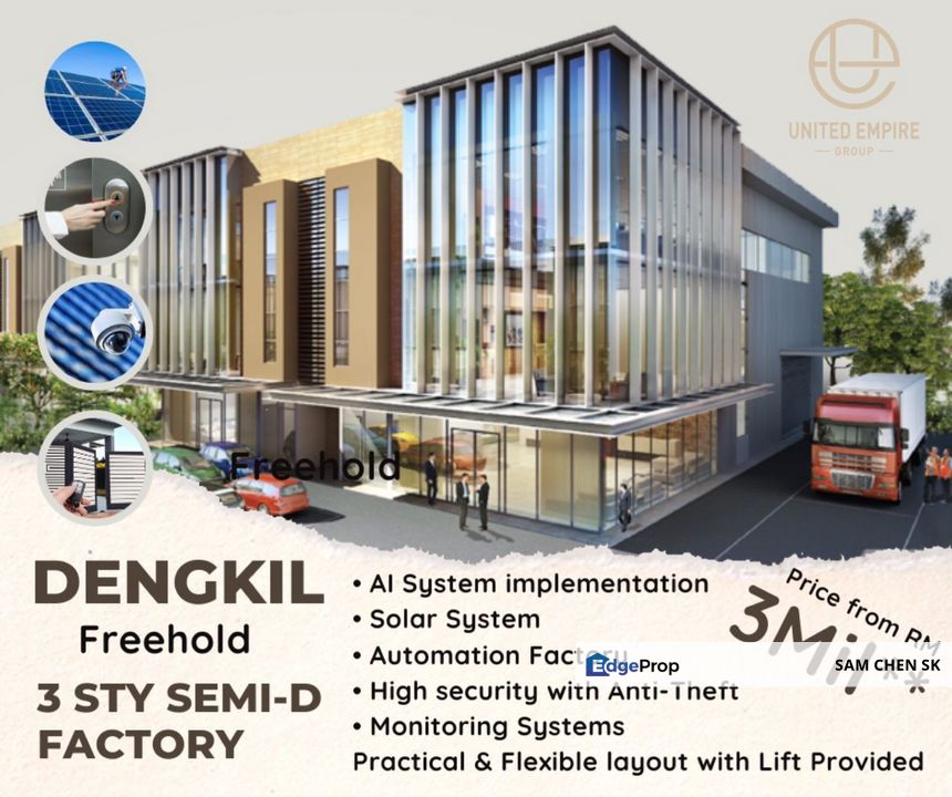 Freehold 3 Storey Semi Detached Factory Lot, Dengkil, Selangor for Sale ...