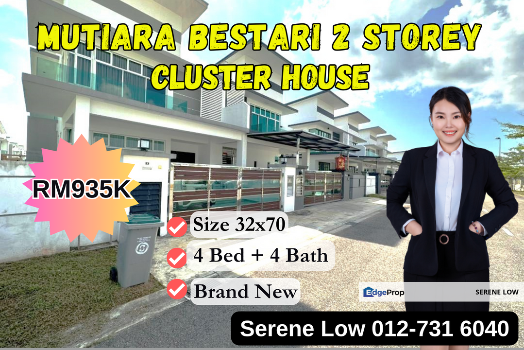 Mutiara Bestari Skudai Double Storey Cluster House Full Loan for Sale ...