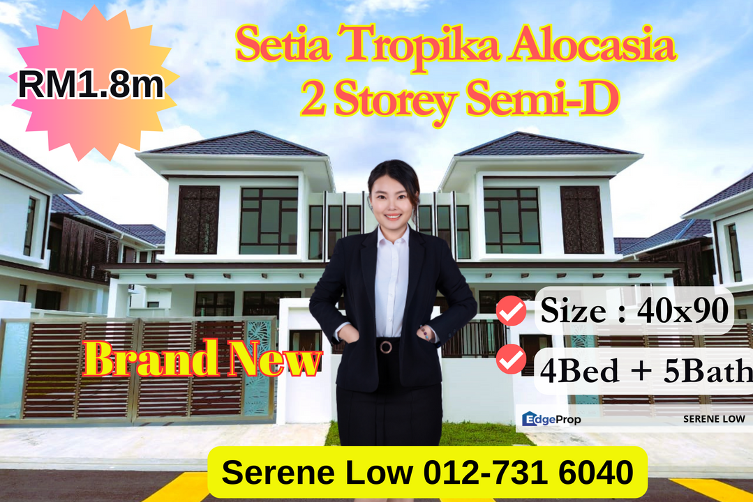 Taman Setia Tropika Johor Bahru Double Storey Semi-D 40x90 for Sale ...