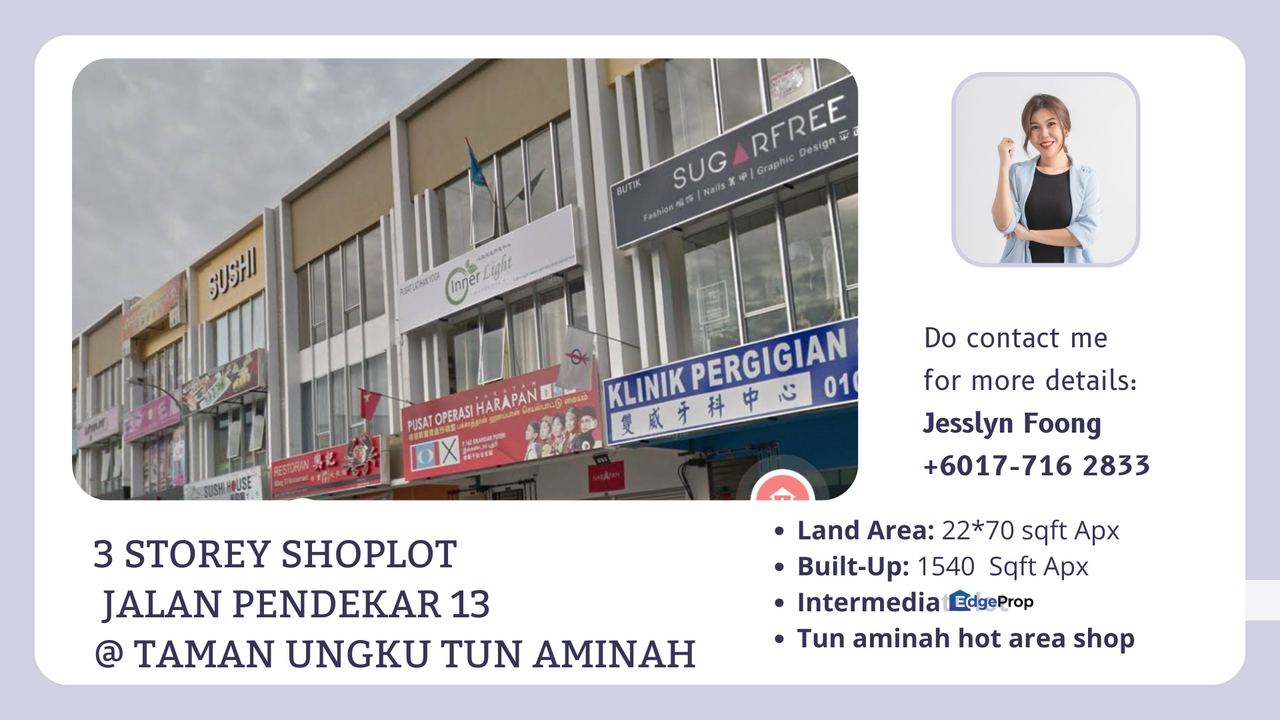 Jalan pendekar 13 taman ungku tun aminah skudai shop for sale for Sale ...