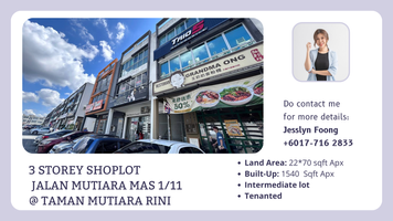 Mutiara Mas mutiara rini 3 storey shoplot For sale for Sale @RM1 ...