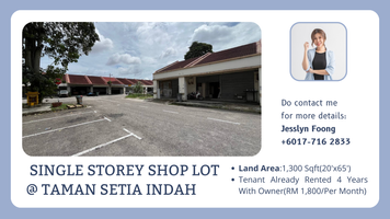Taman Setia Indah Single Storey Shop Lot For Sale for Sale @RM430,000 ...