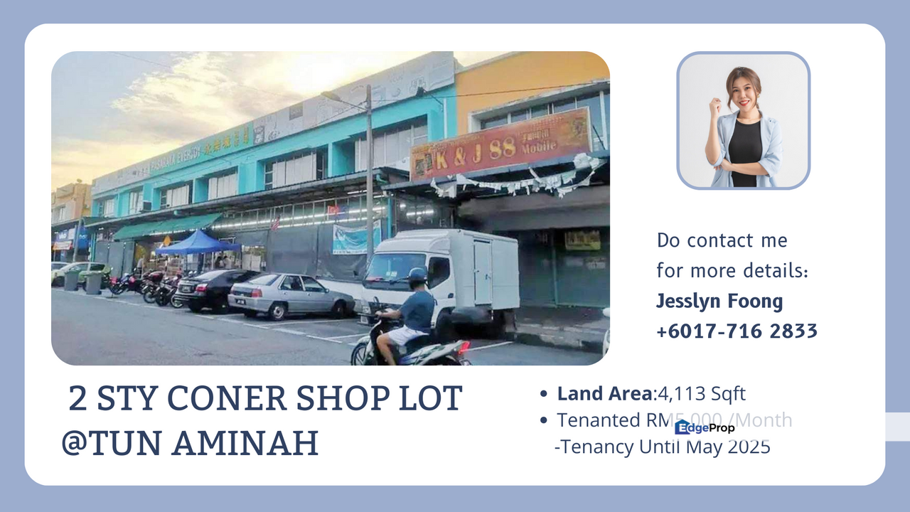 Tun Aminah, 2 Storey Shop Coner Lot For Sale for Sale @RM2,100,000 By ...