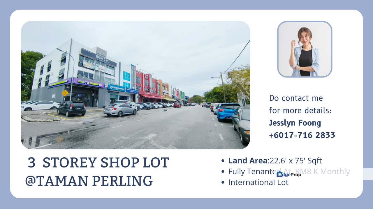 Taman Perling 3 Storey Shop Lot For Sale for Sale @RM2,580,000 By ...
