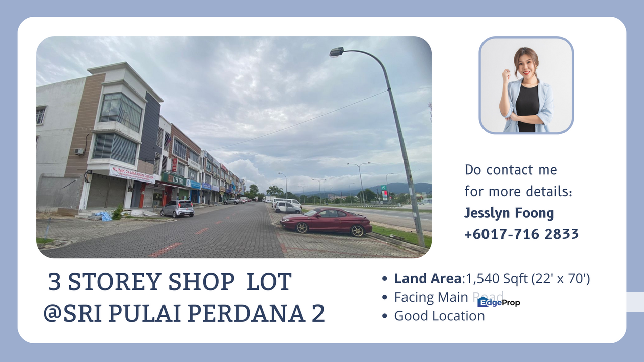 Taman Sri Pulai Perdana 2, 3 Storey Shop Lot (Ground Floor)For Rent for ...