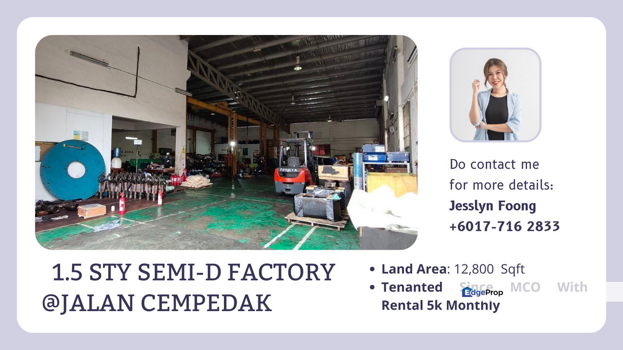 Jalan Cempedak Kota Masai 1.5 Storey Semi-D Factory For Sale for Sale @RM2,000,000 By JESSLYN ...