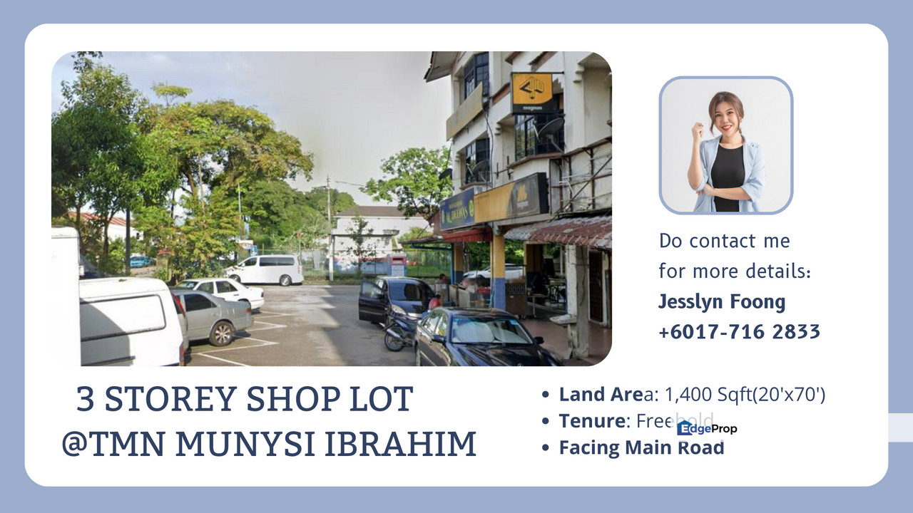 Taman Munsyi Ibrahim 3 Storey Shop (Corner Lot)For Rent for Rental @RM2 ...