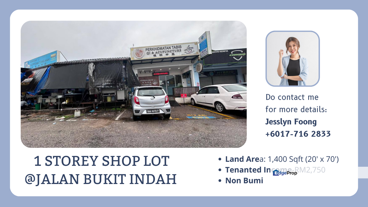 Jalan Bukit Indah Bukit Indah Single Storey Shop (Tenanted)Lot For Sale ...