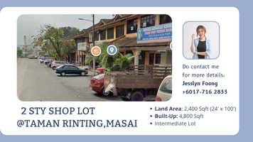 Taman Rinting Masai, 2 Storey Shop Lot For Sale for Sale @RM650,000 By ...