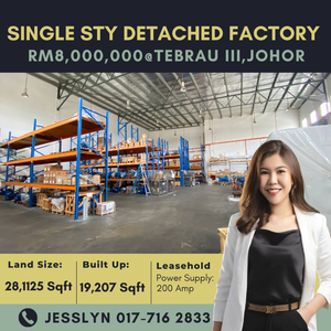 Kawasan Perindustrian Tebrau 3, Single Storey Detached Factory With ...