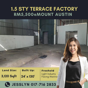 Mount Austin Factory Jalan Mutiara Emas, Mount Austin 1.5 Storey ...