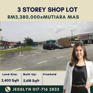 Mutiara Mas, Skudai 3 Storey Shop Lot For Sale for Sale @RM3,380,000 By ...