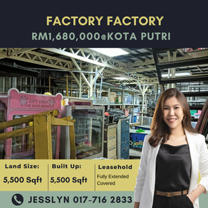 Jalan Cenderai, Kota Putri Factory For Sale for Sale @RM1,680,000 By ...