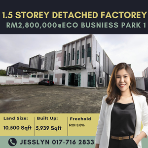 Eco Business Park 1, 1.5 Storey Cluster Factory For Sale for Sale @RM2 ...