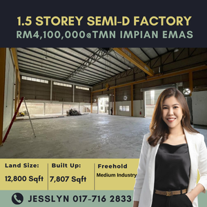 Taman Impian Emas, 1.5 Storey Semi-Detached Factory For Sale for Sale ...