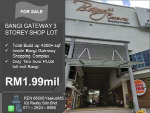 BANGI GATEWAY - 3 Storey Retail Shop inside Bangi Gateway Mall for Sale ...