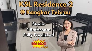 KSL Residence 2 @ Kangkar Tebrau Studio Fully Furnished For Rent for ...