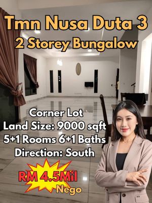 Taman Nusa Duta 3 Double Storey Bungalow Corner Lot For Sale for Sale ...