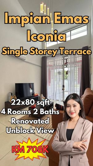 Impian Emas Iconia Single Storey Terrace House Renovated Unit For Sale ...