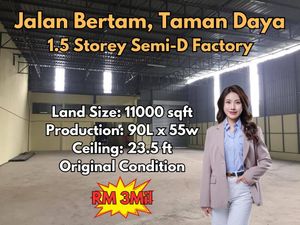 Taman Daya 1.5 Storey Semi-D Factory Original Condition For Sale for ...