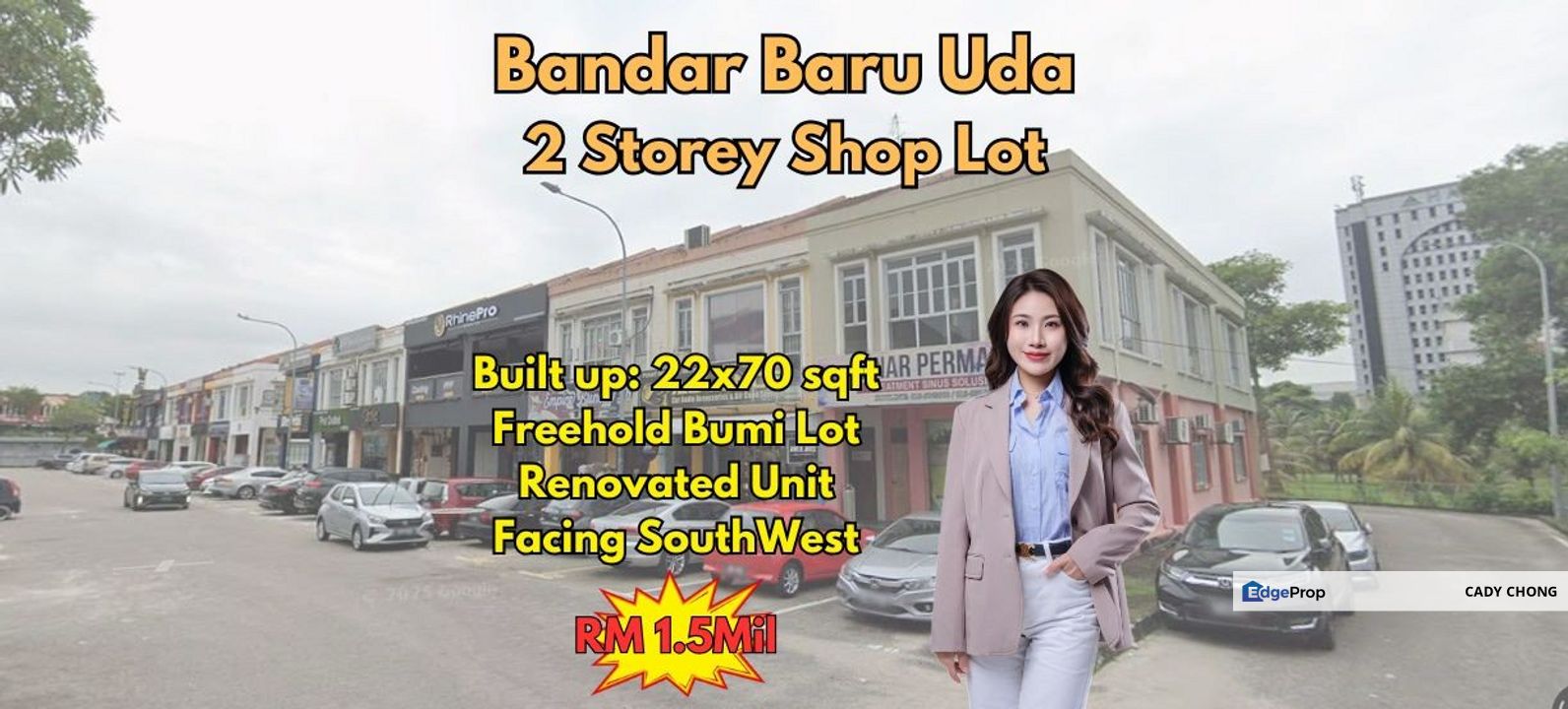 Bandar Baru Uda Double Storey Shop Lot Renovated Unit For Sale for Sale ...