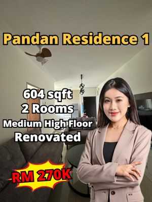Pandan Residence 1 Studio Renovated into 2 Rooms For Sale for Sale ...