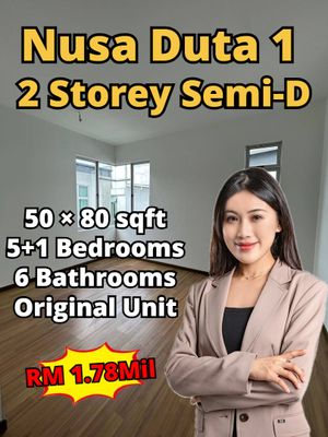 Nusa Duta 1 Double Storey Semi-D Original Unit For Sale for Sale @RM1 ...
