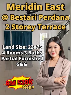 Meridin East @ Bestari Perdana Double Storey Terrace House For Sale for ...