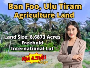 Ban Foo @ Ulu Tiram Agriculture Land For Sale for Sale @RM4,500,000 By ...