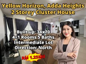 Yellow Horizon @ Adda Heights Double Storey Cluster House For Sale for ...