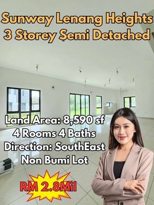 Sunway Lenang Heights 3 Storey Semi-D Brand New Unit For Sale for Sale ...