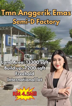 Taman Anggerik Emas Semi-D Factory Medium Industry For Sale for Sale ...